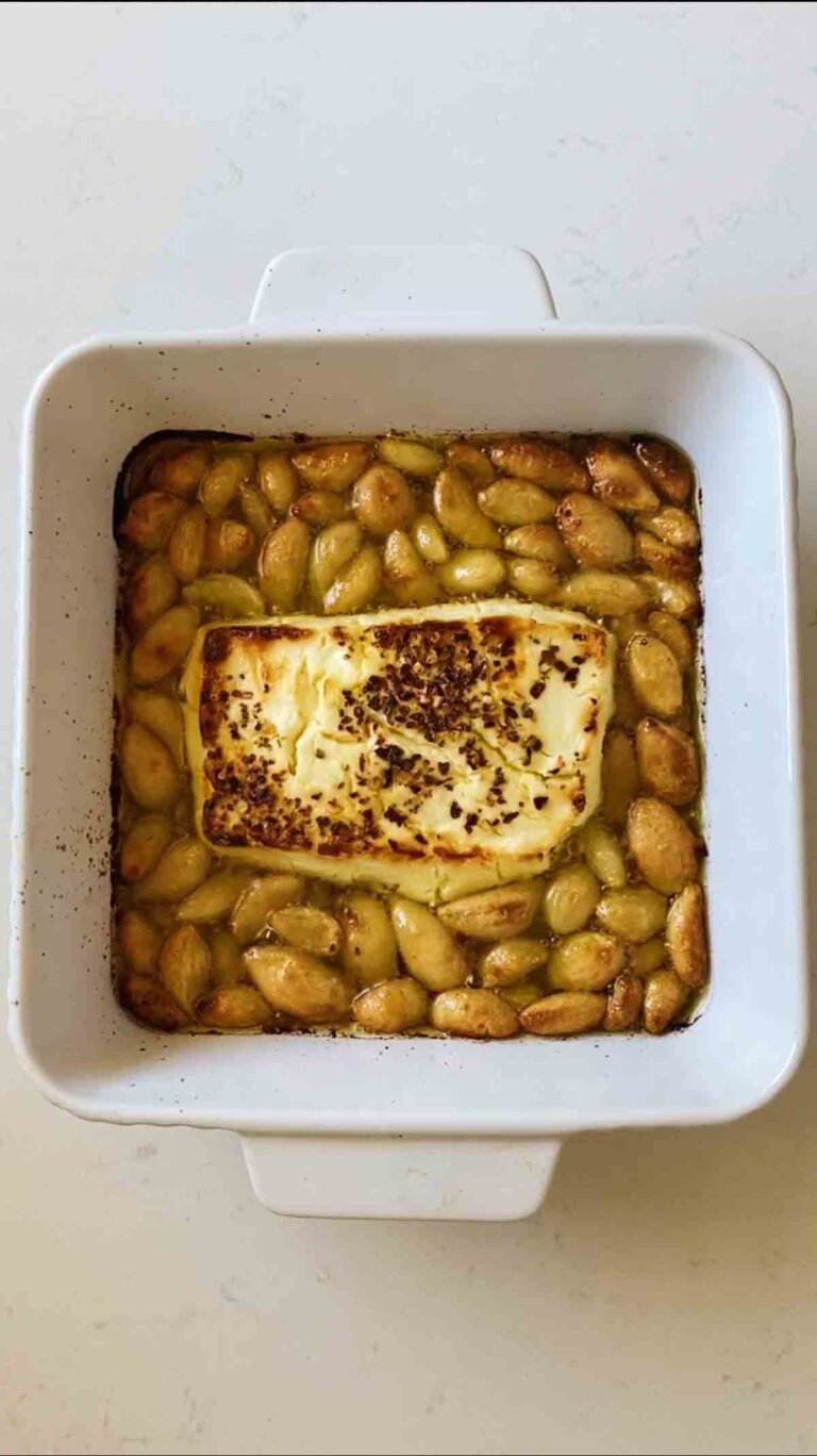 Garlic Confit Baked Feta Pasta - Grilled Cheese Social