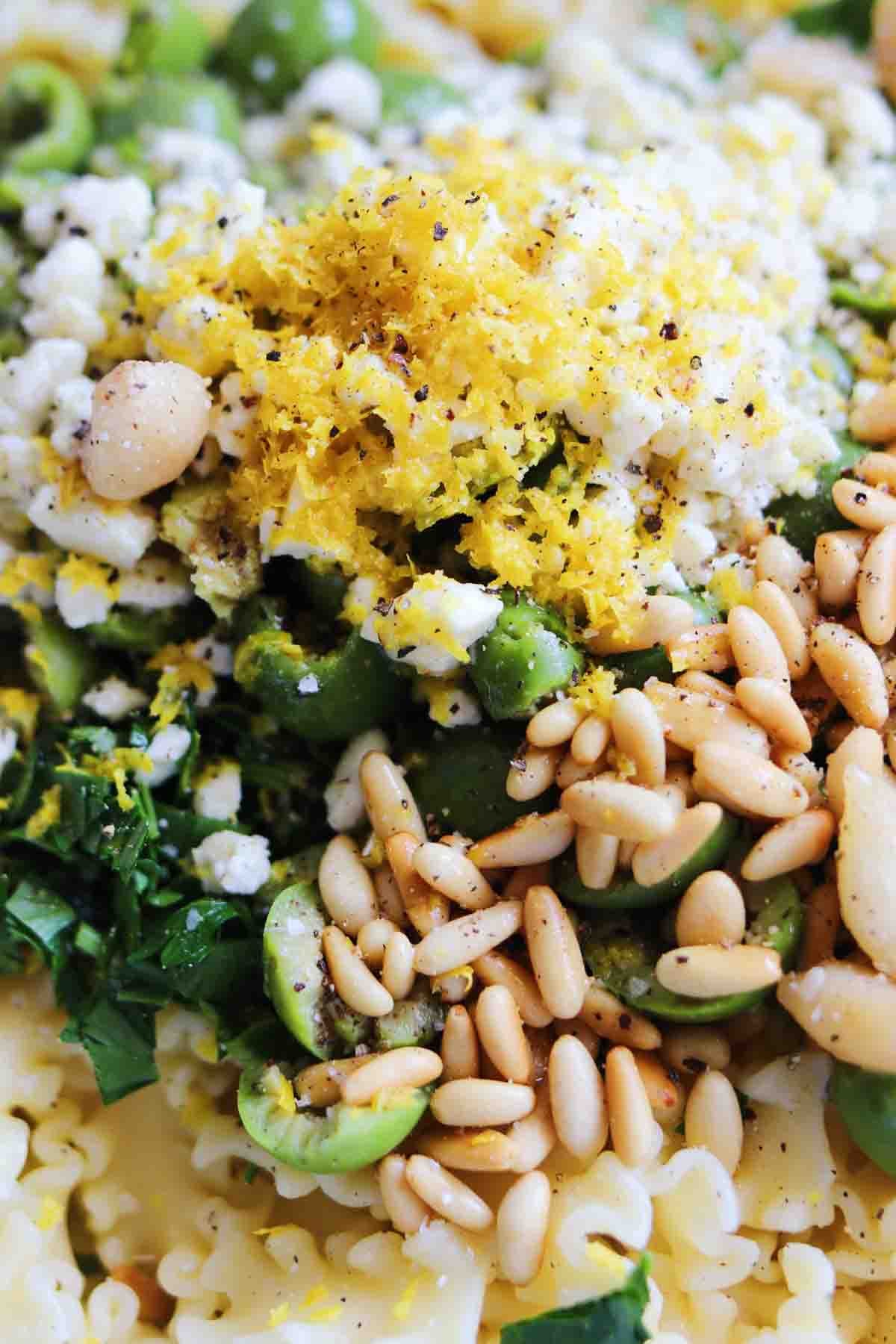 Dirty Martini Pasta Salad - Grilled Cheese Social