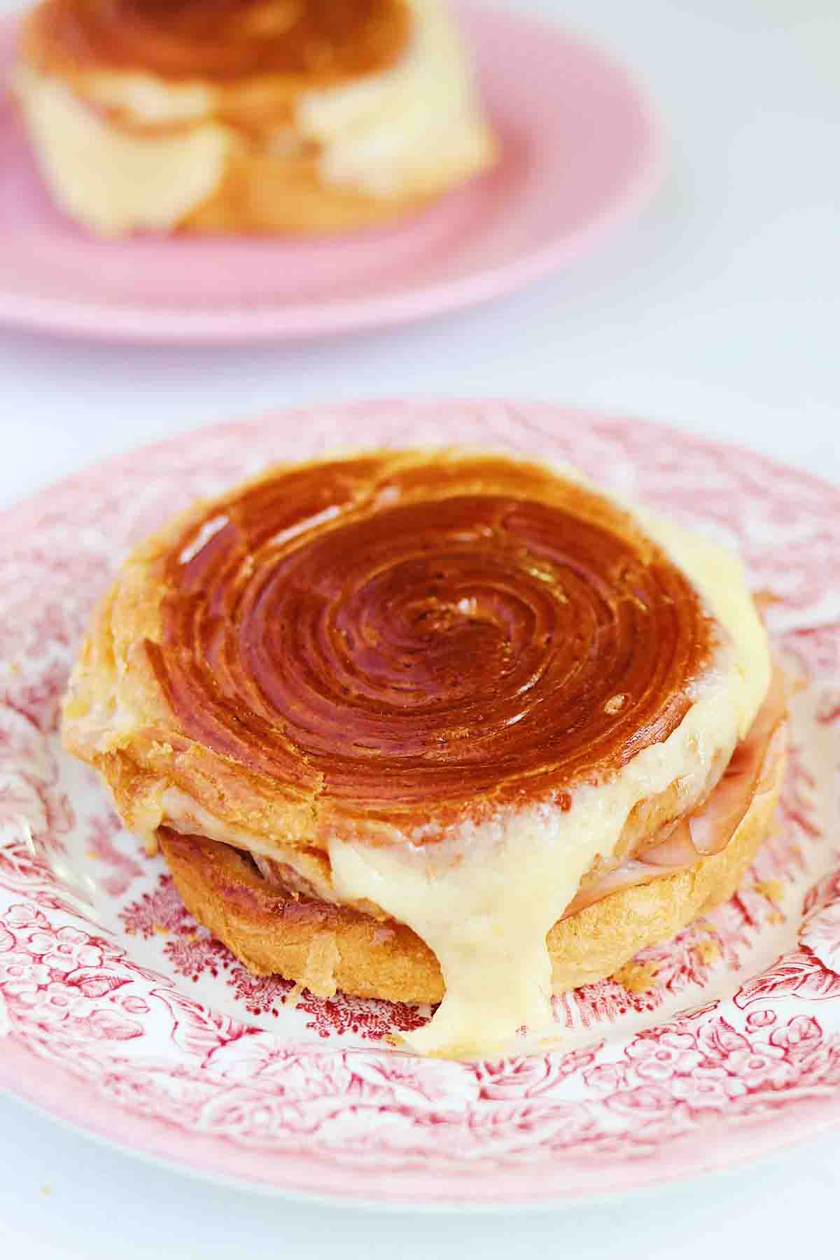 Hot Croissant Buns with Ham and Comte Cheese - Grilled Cheese Social