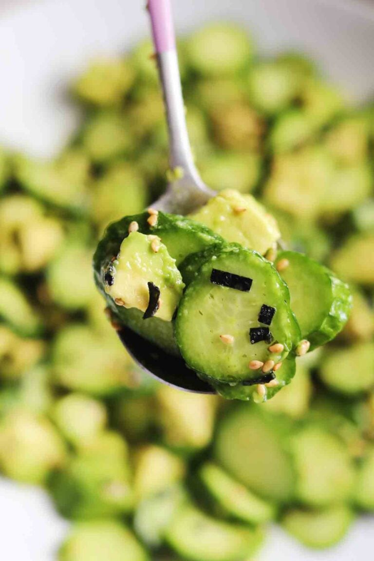 Asian Avocado Salad with Cucumbers and Furikake - Grilled Cheese Social
