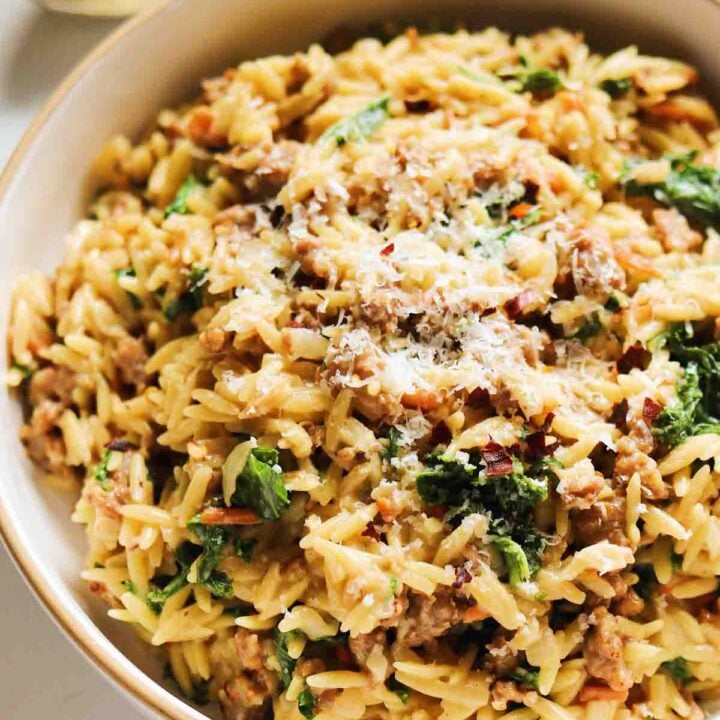 Zuppa Toscana Inspired Orzo - Grilled Cheese Social