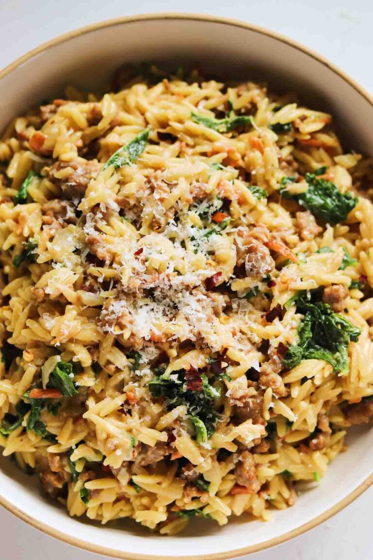 Zuppa Toscana Inspired Orzo - Grilled Cheese Social