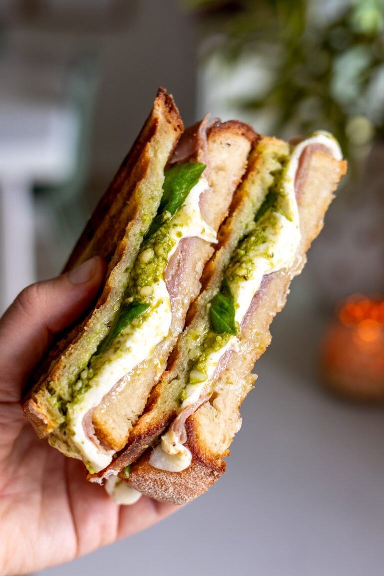 Easy Panini Recipe - Grilled Italian Sandwich with Mozzarella - Grilled ...