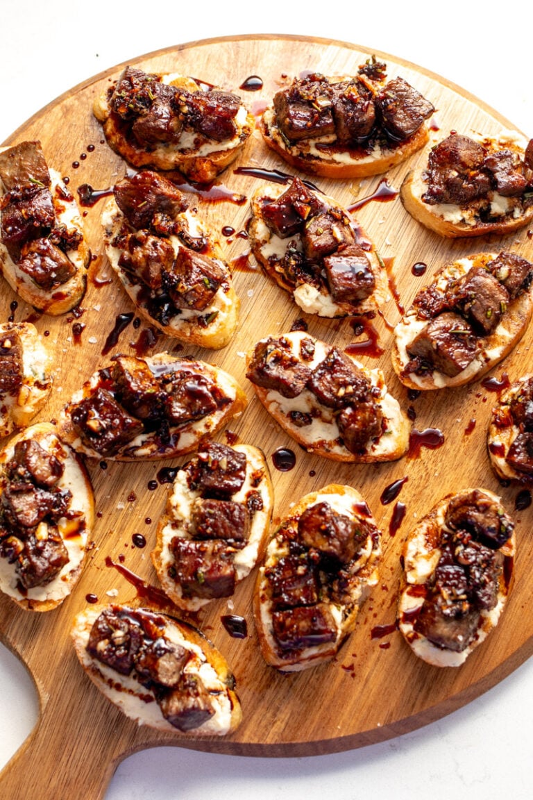 Garlic Steak Bites Appetizer with Boursin Cheese - Grilled Cheese Social
