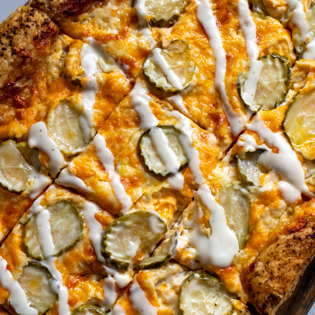 Creamy Garlic Dill Pickle Pizza (made with Puff Pastry!) - Grilled ...