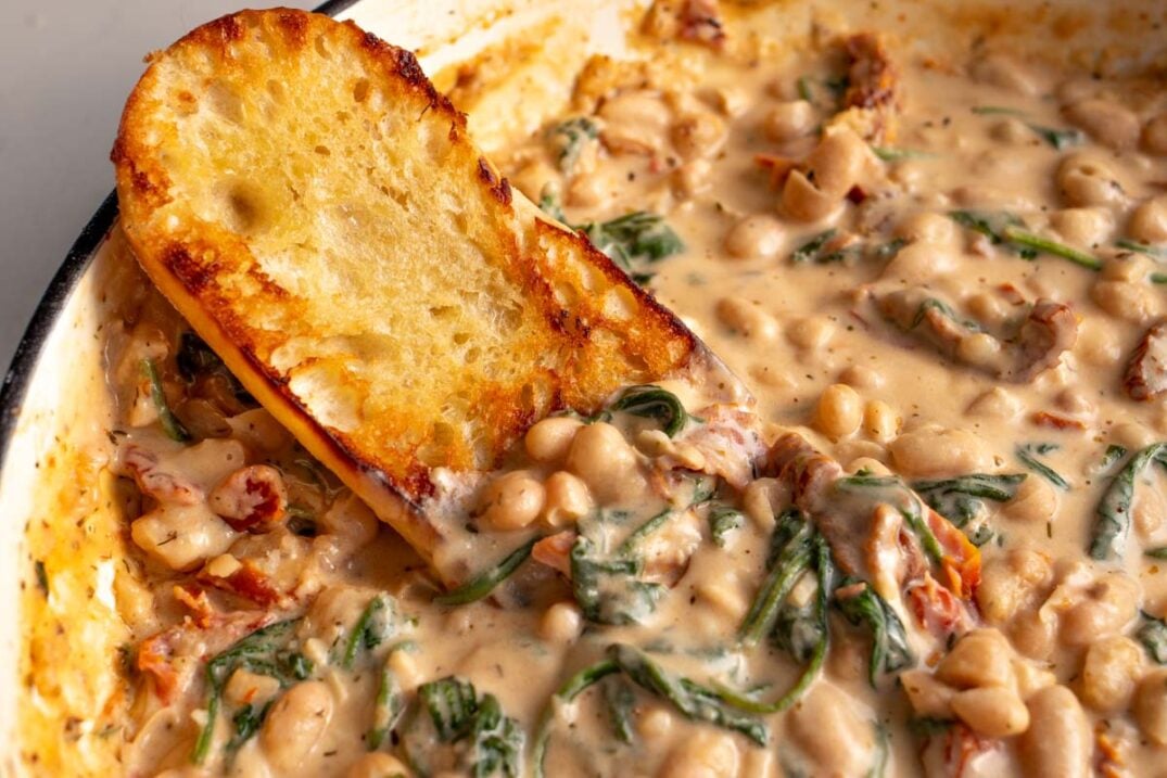 Marry Me Beans Recipe with One Pot Creamy Tuscan Sauce - Grilled Cheese ...