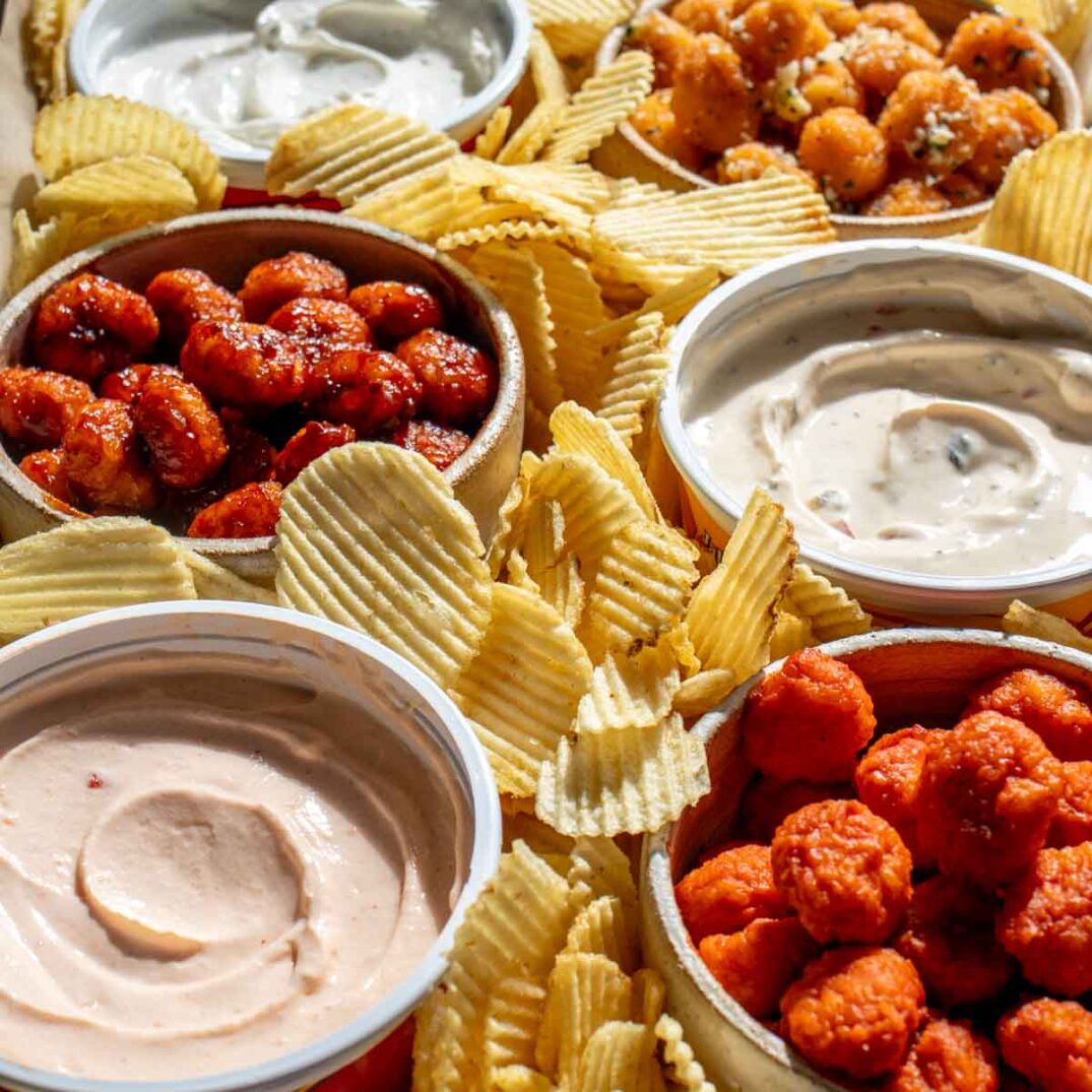 Saucy Nugget Platter with Heluva Good! Dips - Grilled Cheese Social